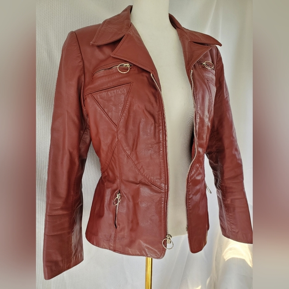 Jackets & Coats | Vintage 7s Oxblood Leather Jacket | Poshmark